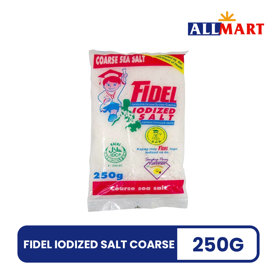 Fidel Iodized Salt Coarse 250g | Lazada PH