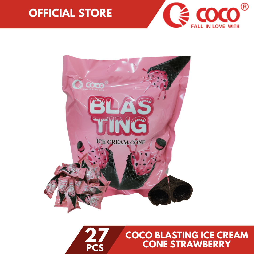 COCO Blasting Ice Cream Cone Strawberry 300g | Lazada PH
