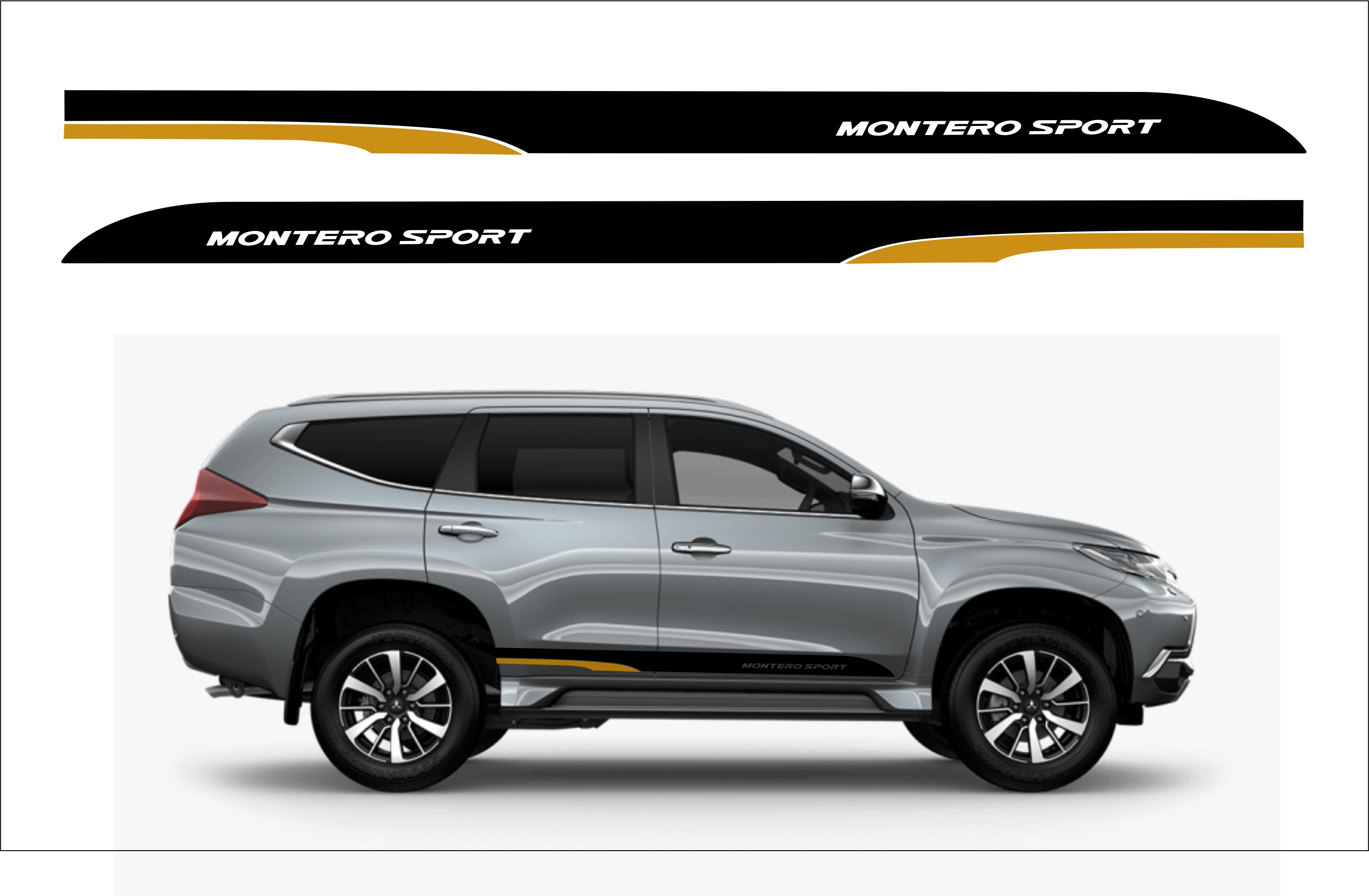 Montero Sport body/side sticker BG001BR - 1pair (2pcs) | Lazada PH