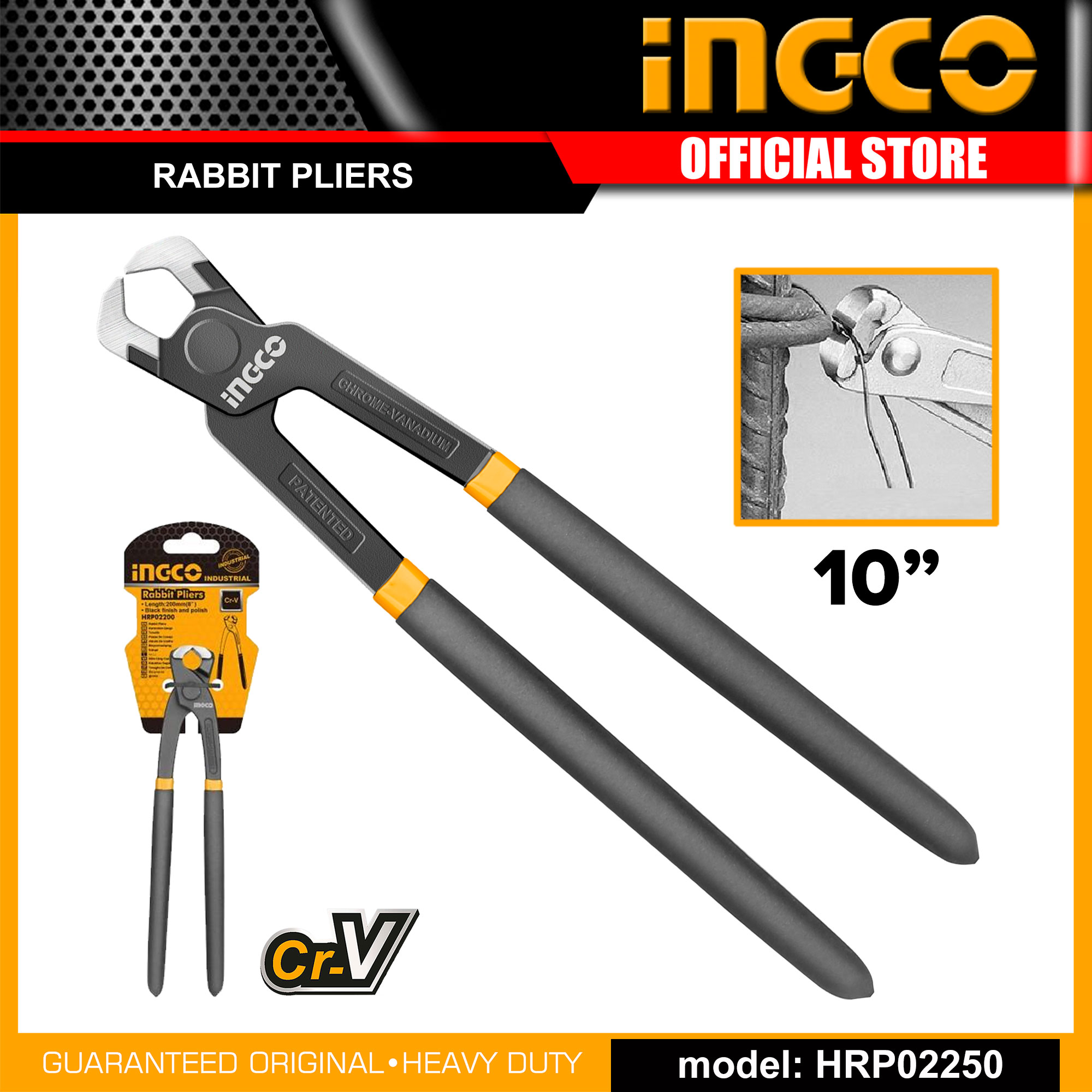 INGCO Rabbit Pliers 8" HRP02200 | 9" HRP02230 | 10" HRP02250 SOLD PER ...
