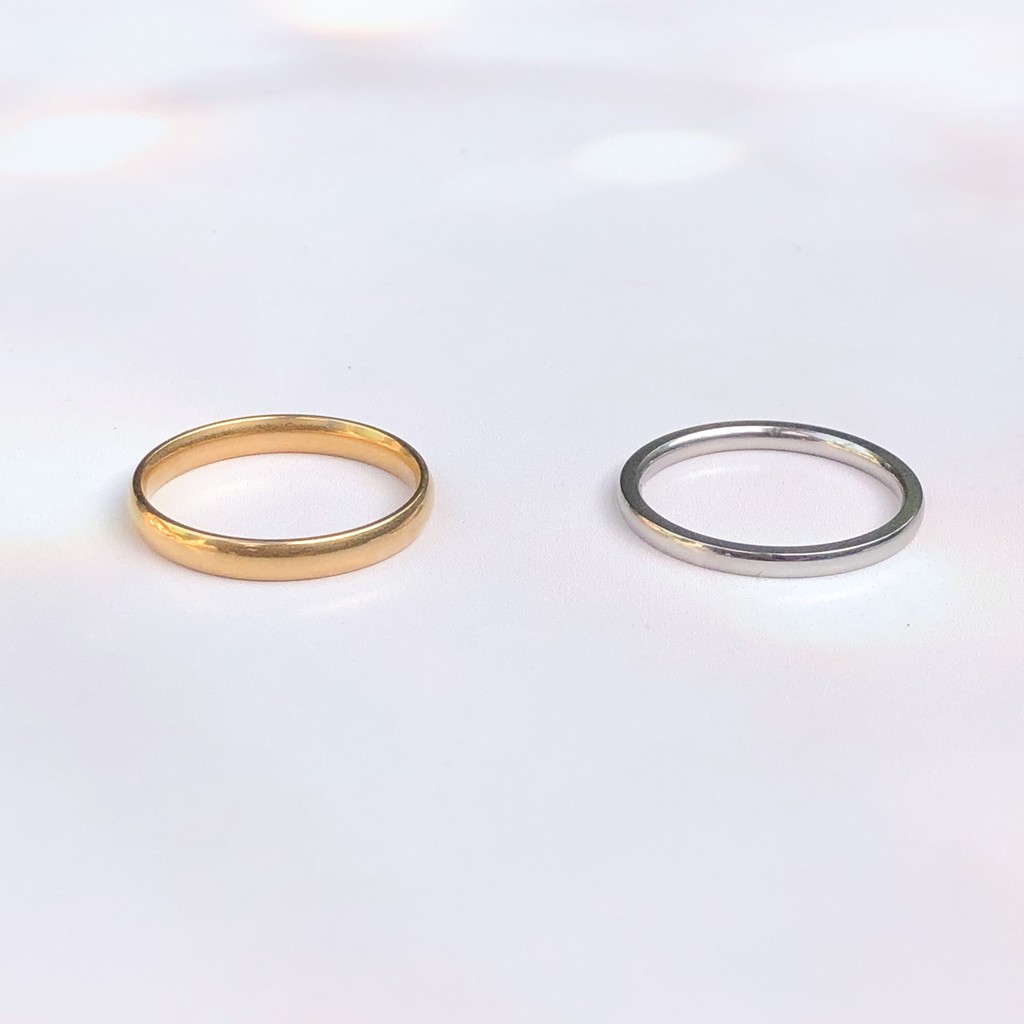 【Spot in Manila】Rounded Minimalist Wedding Band Engagement Stainless ...