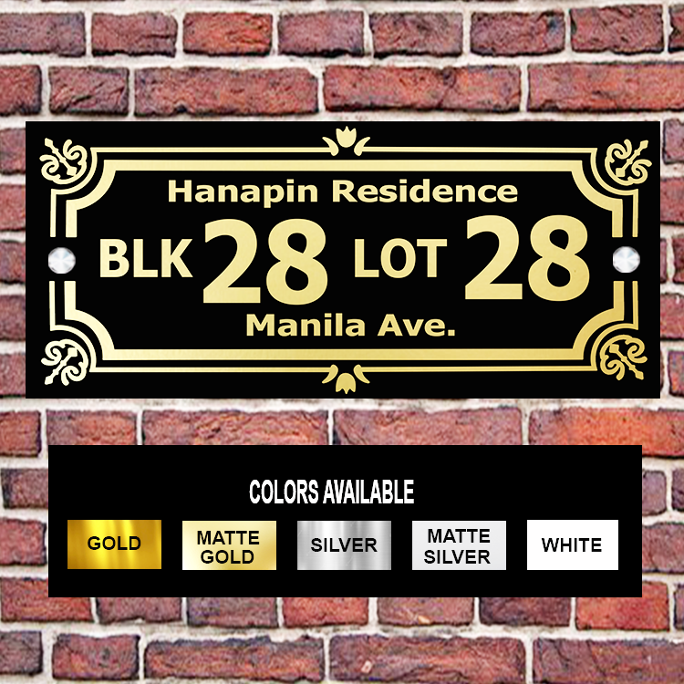 HOUSE PLATE/ADDRESS PLATE 9X4 INCHES WATERPROOF CAN BE CUSTOMISED ...