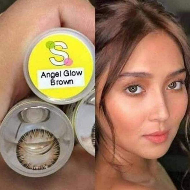 Angel Glow brown Sparkle with free lens case and solution | Lazada PH
