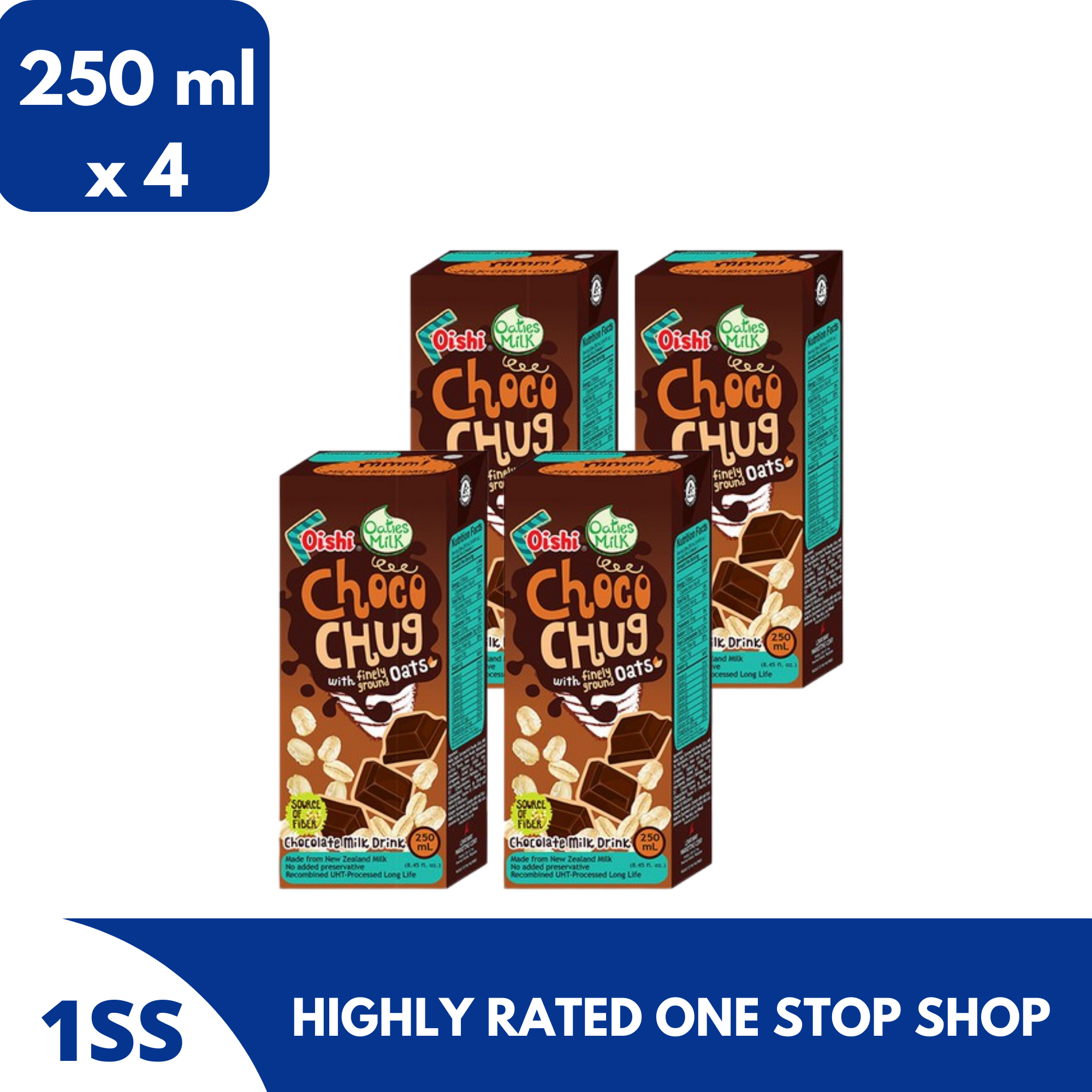 Oishi Choco Chug Chocolate Milk Drink, 250ml set of 4 | Lazada PH