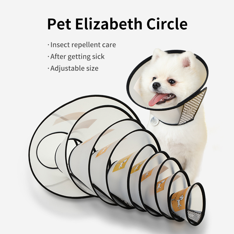 Pet New Land .Translucent Cone Pet Protective Collar Dog Elizabeth ...