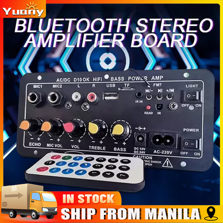 【Manila 24 hours delivery】 Bluetooth amplifier board AC 220V 12v 24v ...