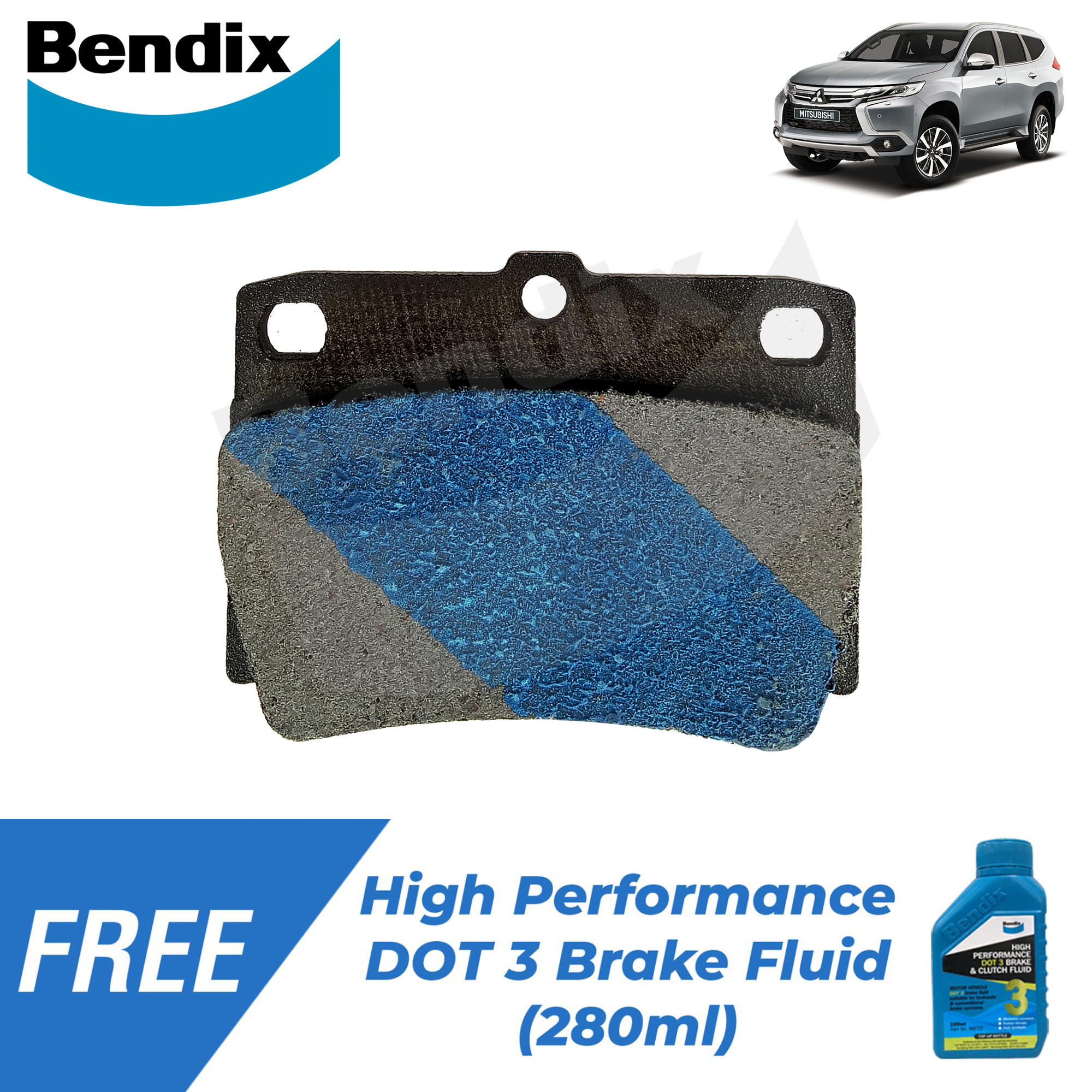 Bendix Brake Pads GCT DB1390 Rear Set for Mitsubishi Montero USA Model 2005-2007 and Montero ...