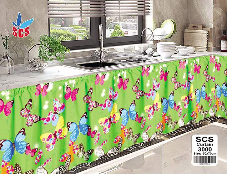 Lababo Sink Kitchen Curtain Short Curtain 150*70cm | Lazada PH