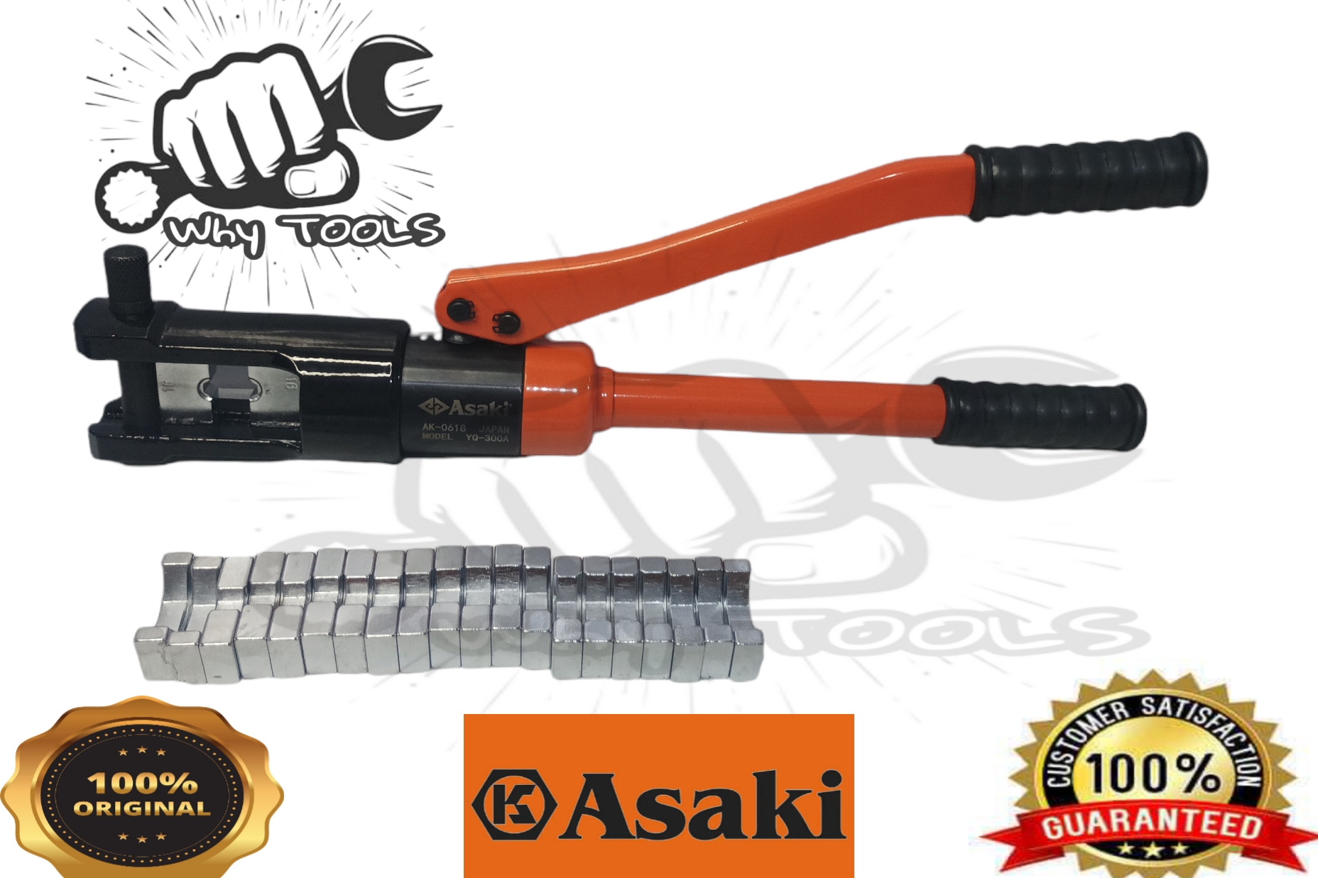 HYDRAULIC CRIMPING PLIER TOOLS ASAKI JAPAN 16-300MM (BIG) | Lazada PH