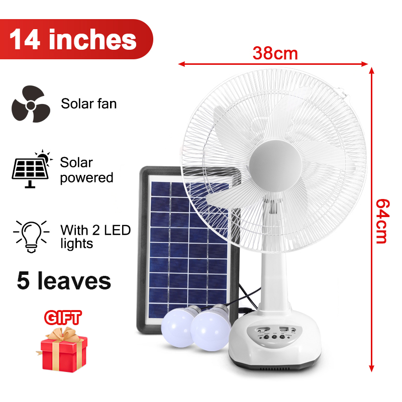 YOWXII🔥Solar Electric Fan Solar Powered Rechargeable Solar Fan/Stand ...