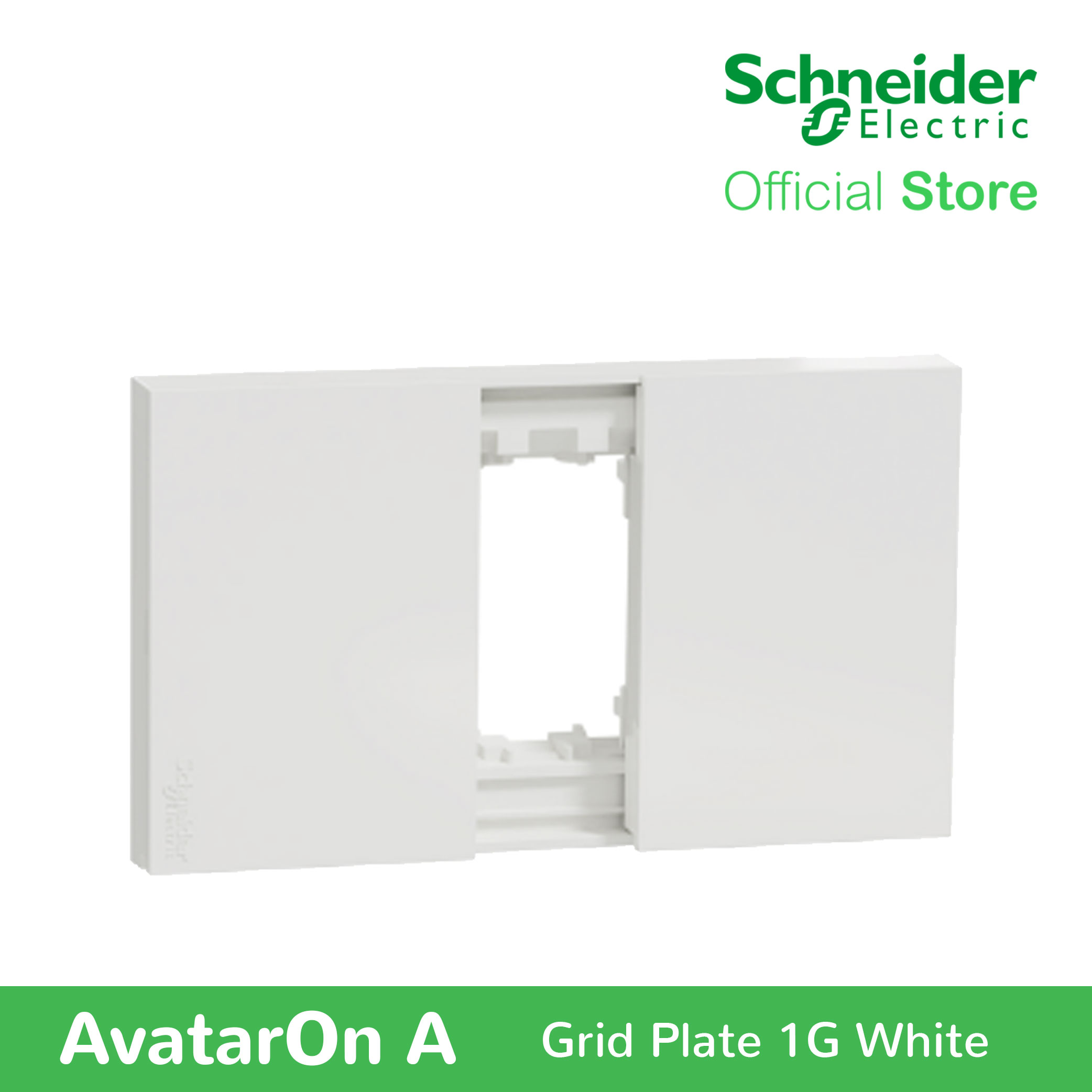 Schneider AvatarOn A 1 gang Grid Plate - WHITE (M3T01-WE) | Lazada PH