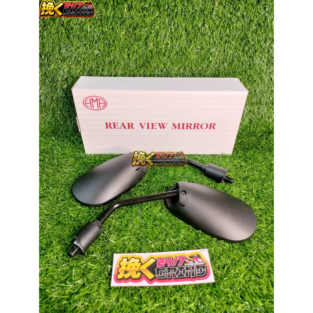 ♀HMA side mirror chrome stem black stem for FINO HONDA and YAMAHA Orig ...