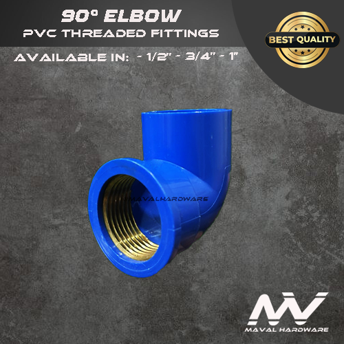 PVC Blue Fittings - (Female Brass Threaded) Coupling, Tee, EIbow; 1/2 ...