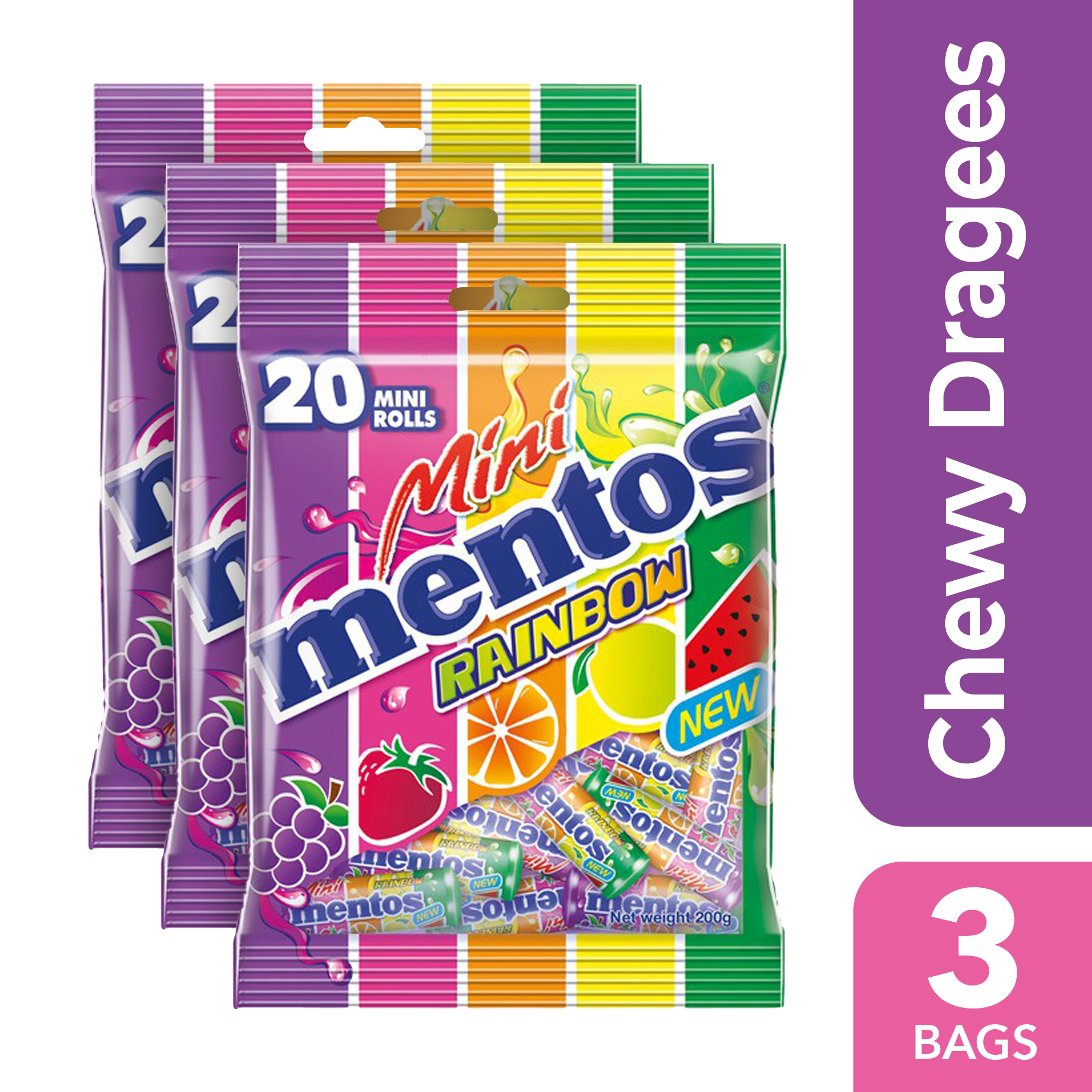 Mini Mentos Rainbow 20s - 3 bags | Lazada PH