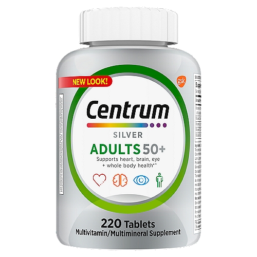 Centrum Silver | Adult 50+ Multivitamins/Multimineral Supplement *220 ...