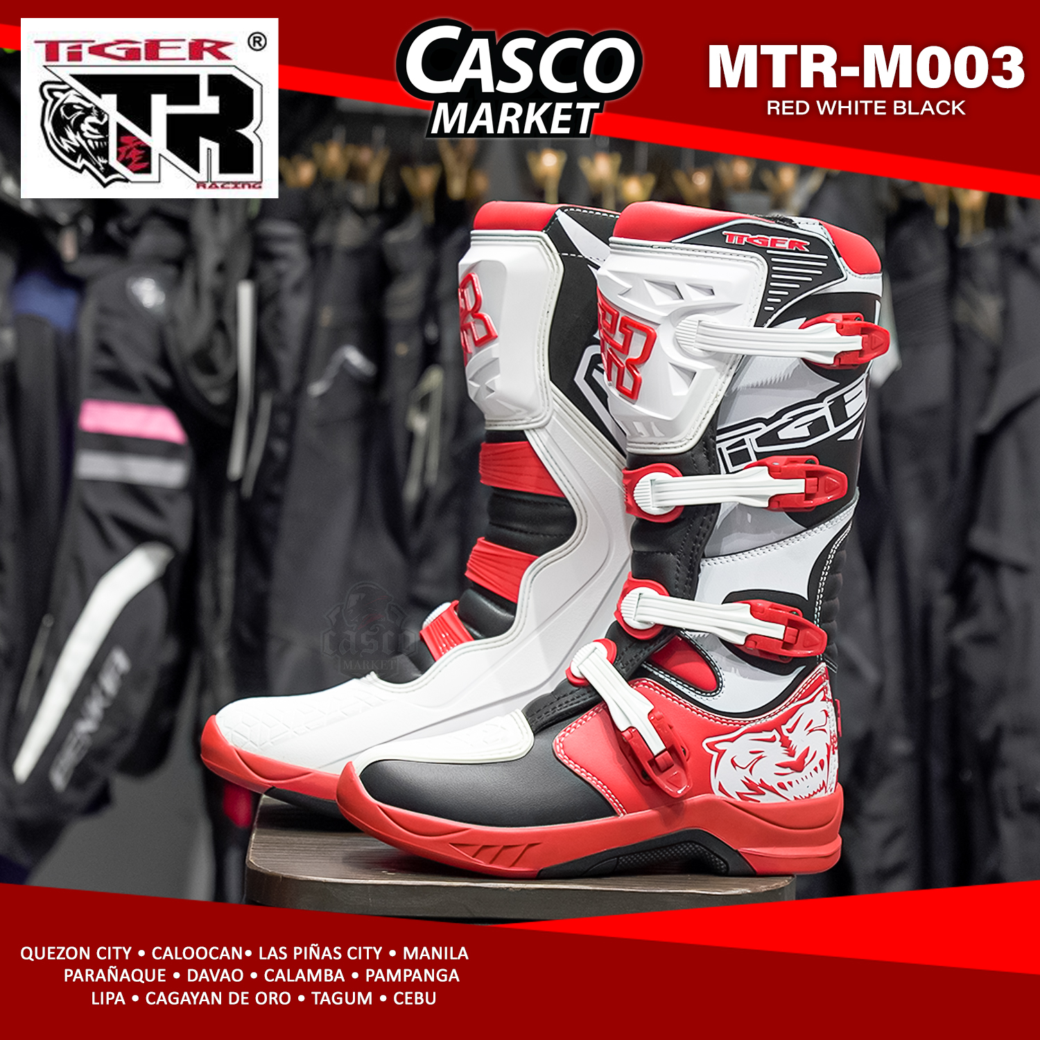 TIGER HI-CUT MTR-E001-E002-M002-M003 OFFROAD MOTOCROSS RIDING BOOTS ...