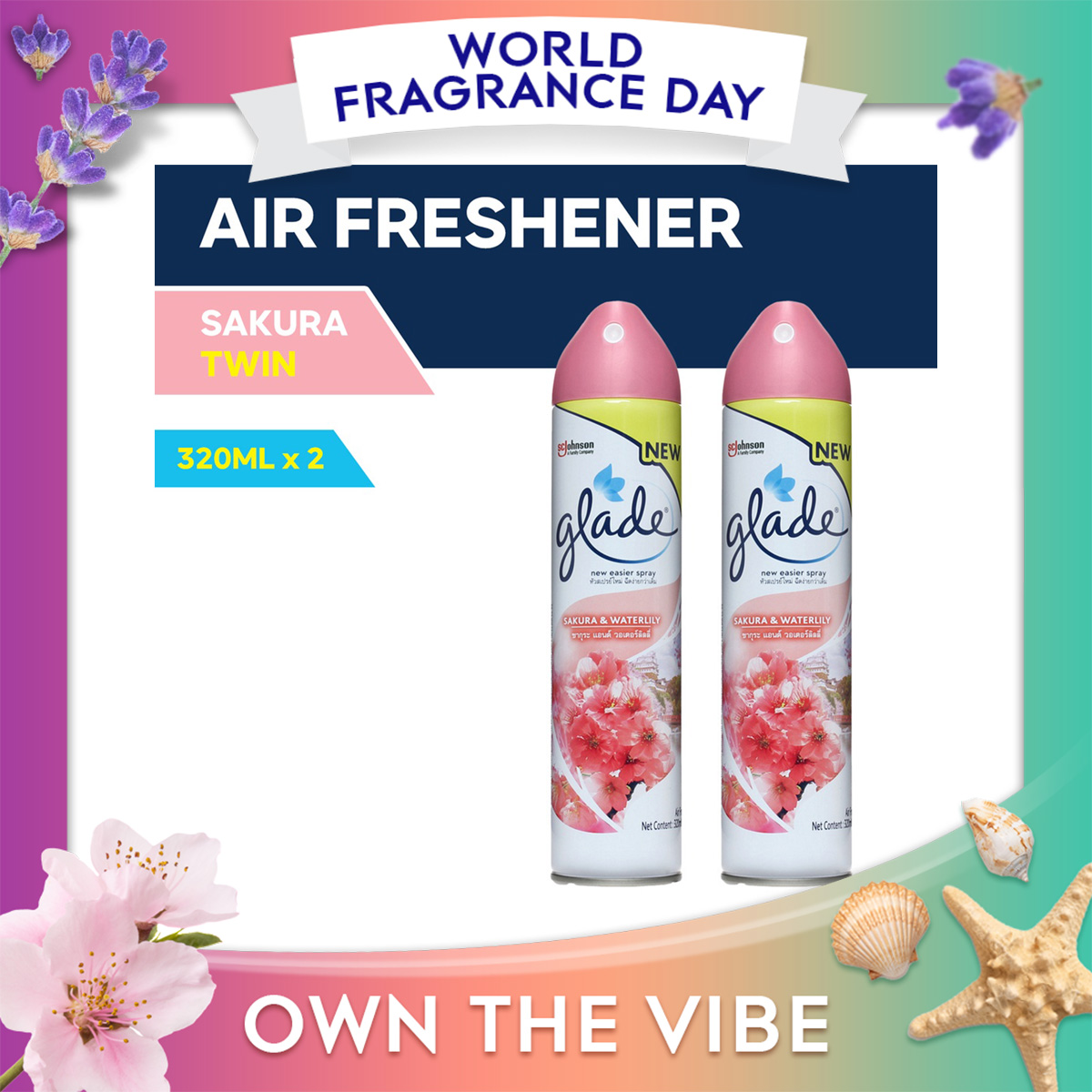 Glade Air Freshener - Sakura & Waterlily Twin | Lazada PH