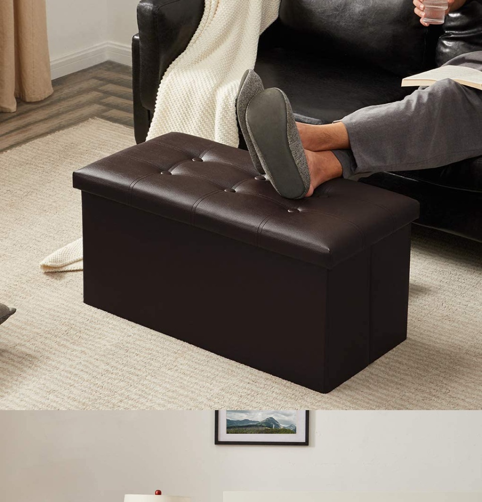 Annil Ottoman Rectangular Sofa Storage Stool Sit Sofa Folding Box Chair ...