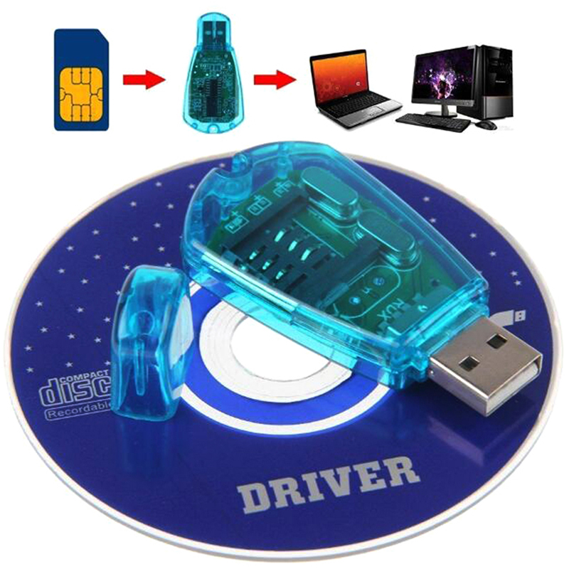 USB Cellphone Standard SIM Card Reader Copy Writer SMS GSM/CDMA+CD KY ...