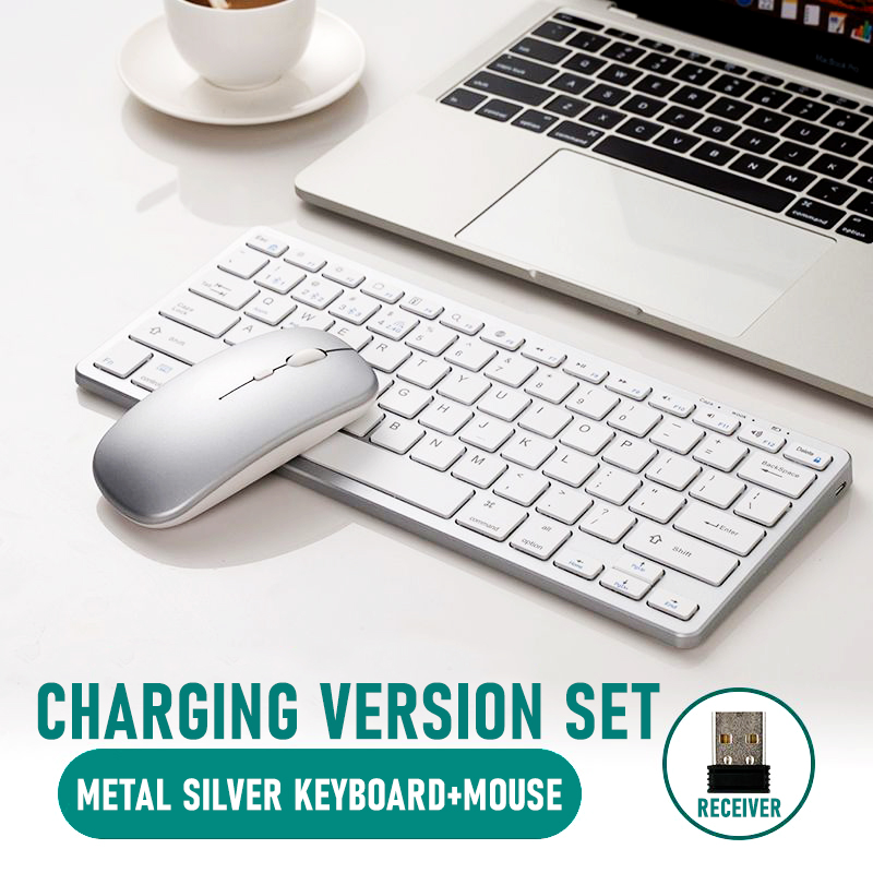 Mini Wireless Charging Keyboard and Mouse Bluetooth For Phone Tablet MK ...