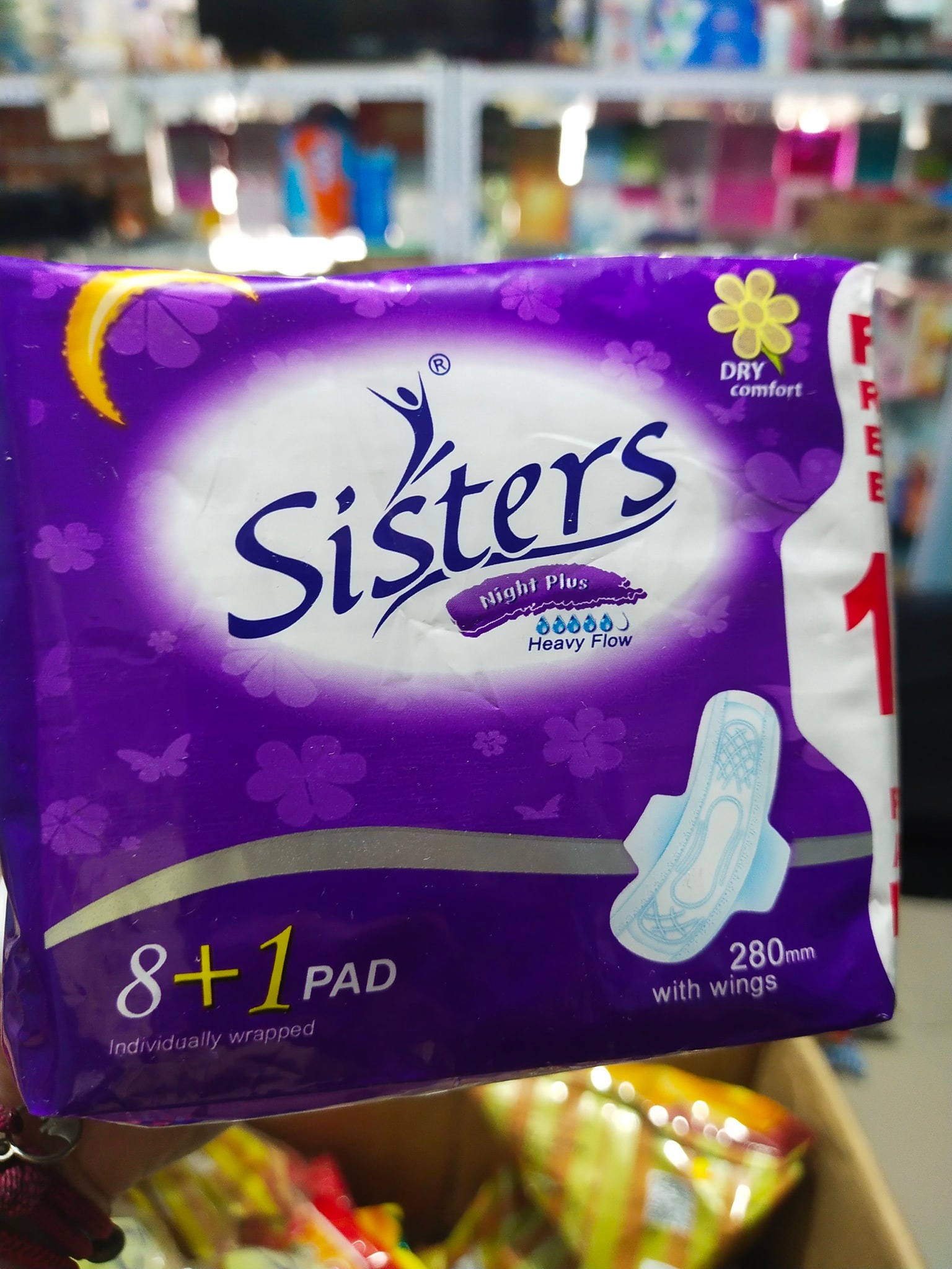 Sisters Night Plus Heavy Flow Dry Comfort with Wings x4 x8 Pads | Lazada PH