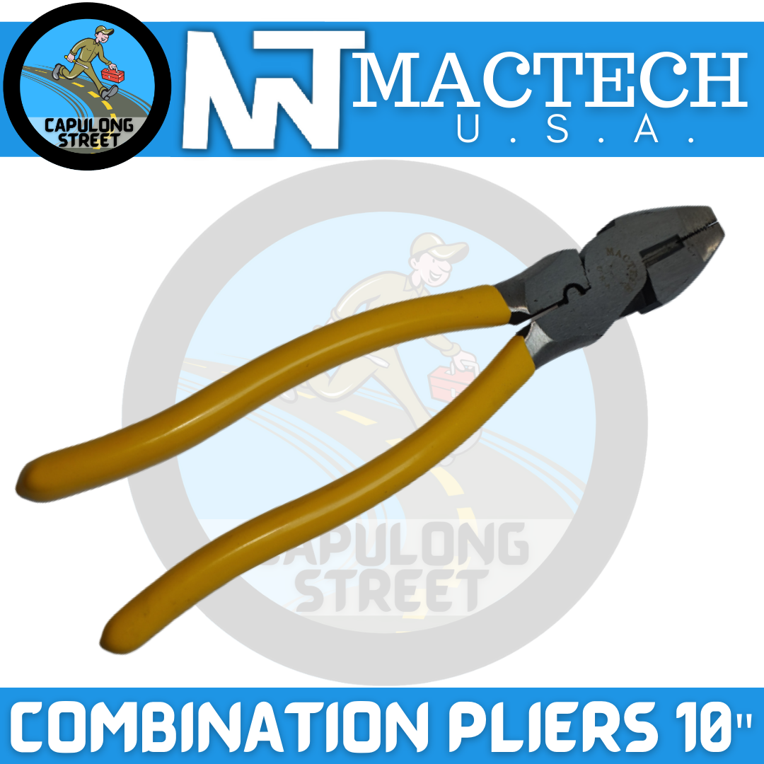 Capulong Street Combination Pliers 10 Inches Mactech Brand With Rubber ...