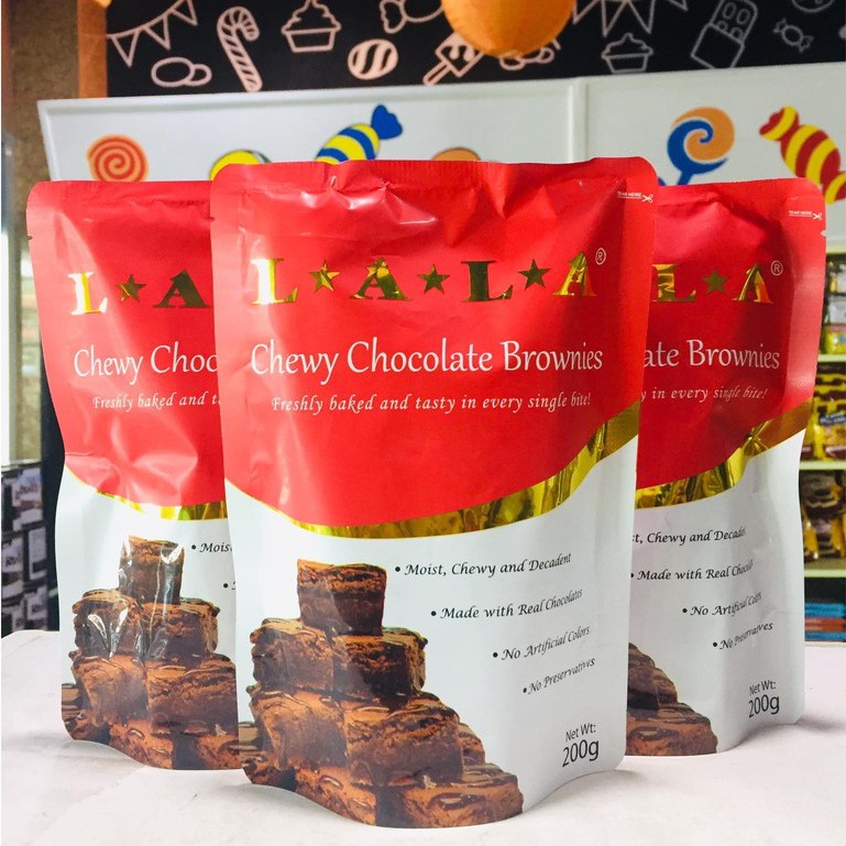 LALA Chewy Chocolate / Caramel / Ube Brownies 200grams | Lazada PH