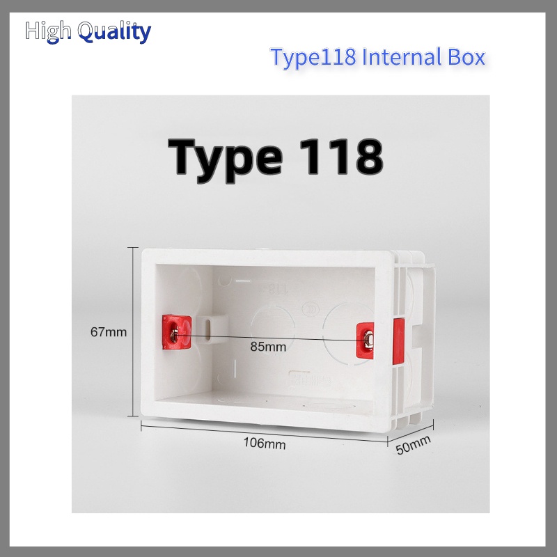 VLS Utility Box Junction Box Bottom Box General Wall Switch Socket Box Embedded Box PVC Flame ...