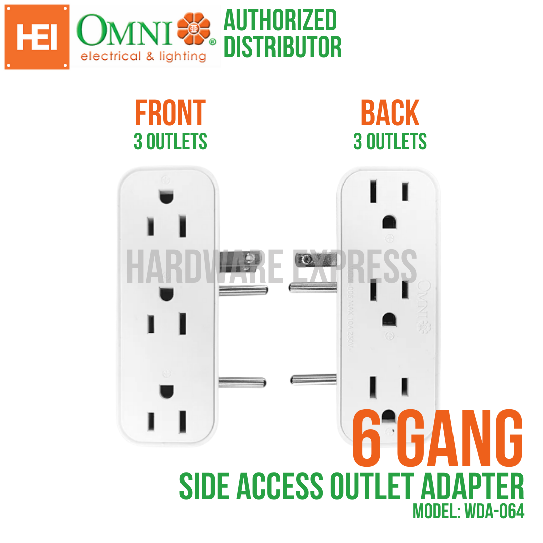Omni Adapter / Adaptor Plug Socket (Universal, w/ Switch, Swing Type ...
