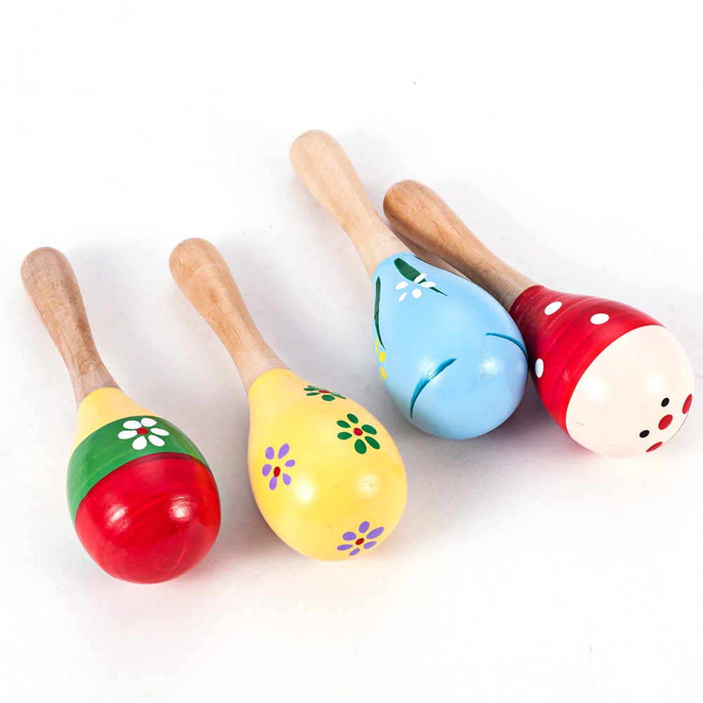 Colorful Wooden Maracas Children's Musical Toys | Lazada PH