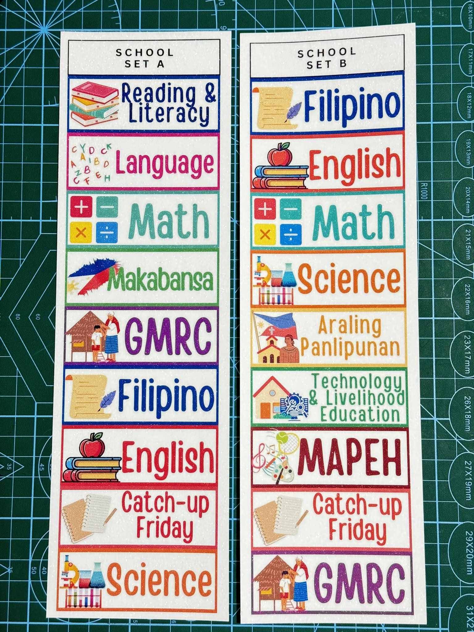 9pcs Subject Stickers Notebook Label Subject Label For Kids School
