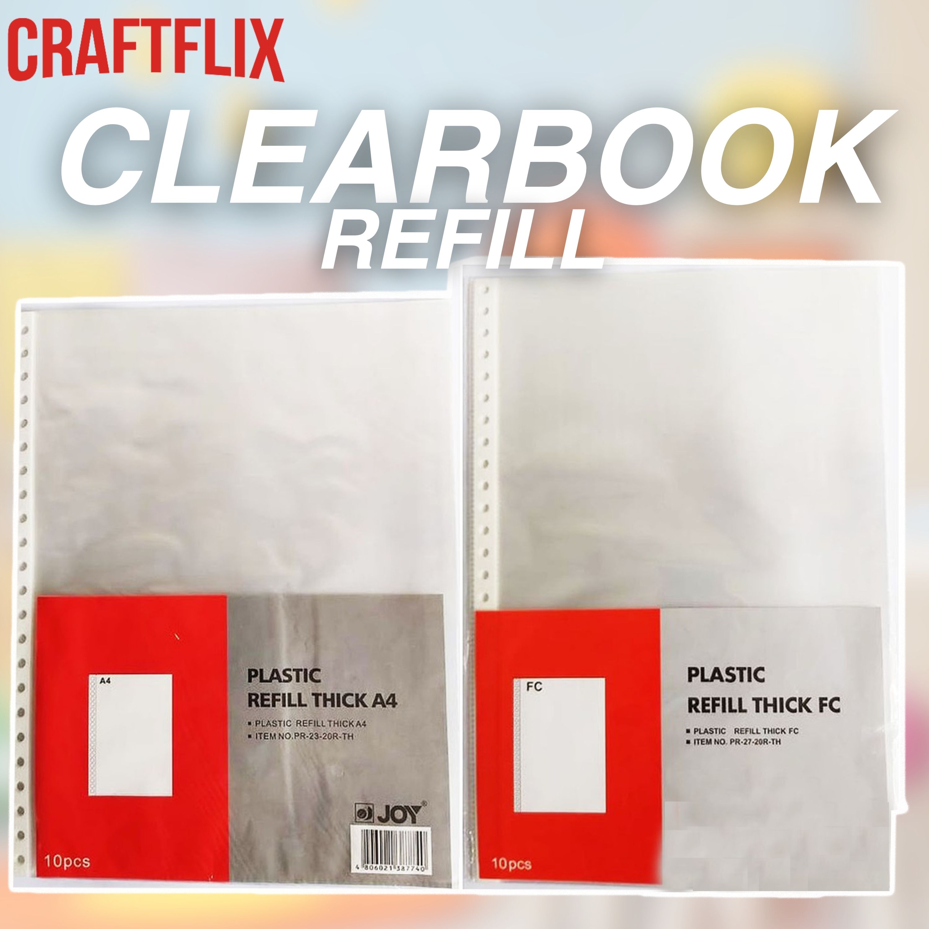 Craftlifx. Clearbook Refill Long 100 pcs long Thick | Regular A4 and ...
