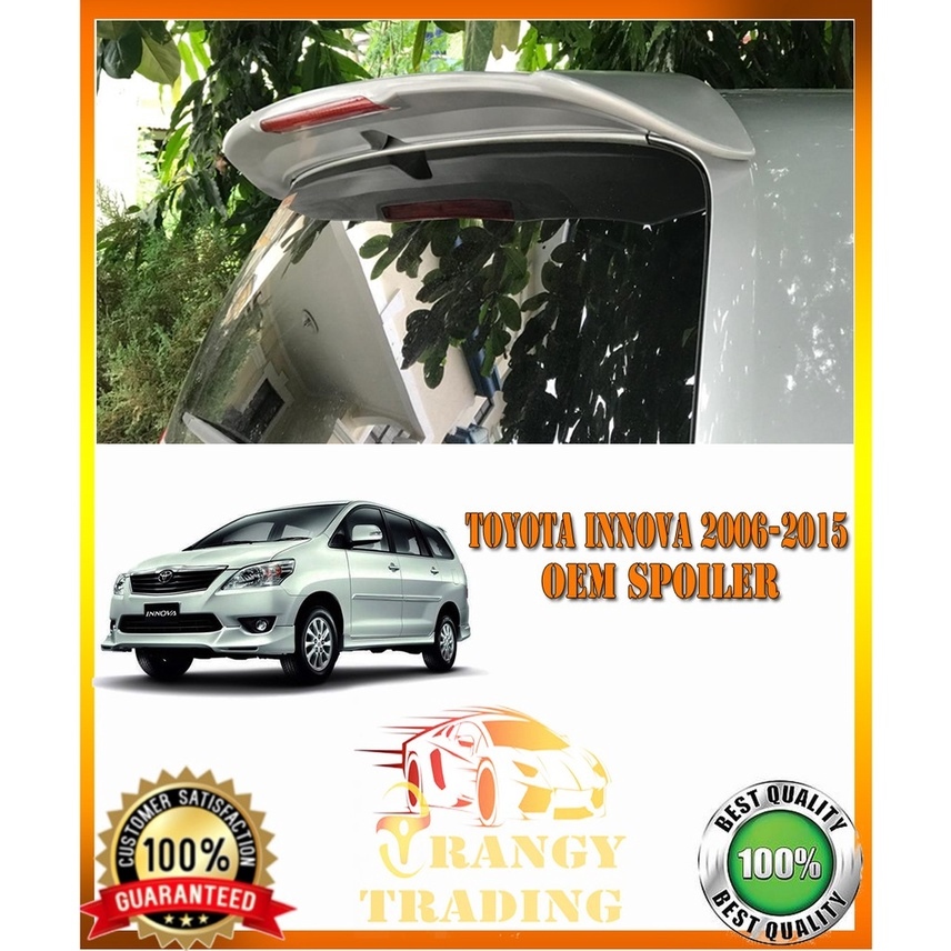 Toyota Innova 2006 to 2015 OEM Spoiler with Brake Light UNPAINTED 2007 ...