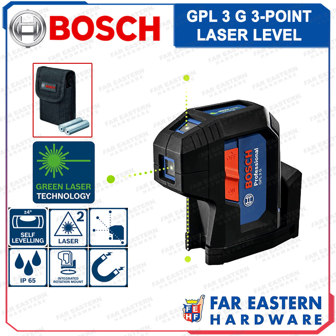 BOSCH GPL 3 G 3 Point Laser Level GPL3G RBMT | Lazada PH