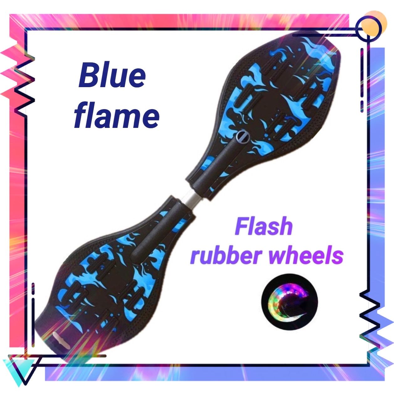 2 Wheel Skateboard with 360-degree Casters for Kids, Teens, and Adults ...