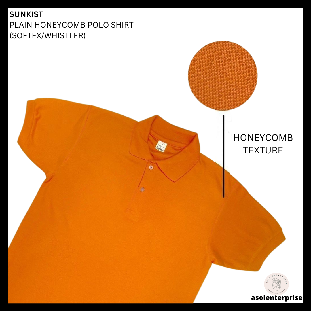 Unisex Plain Polo Shirt Softex Whistler Honeycomb Maroon Red Orange ...