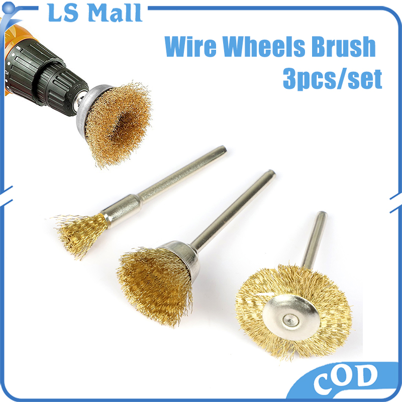 3pcs/set Wire Wheels Brush Steel Wire Polishing Wheel Grinder Cleaning ...
