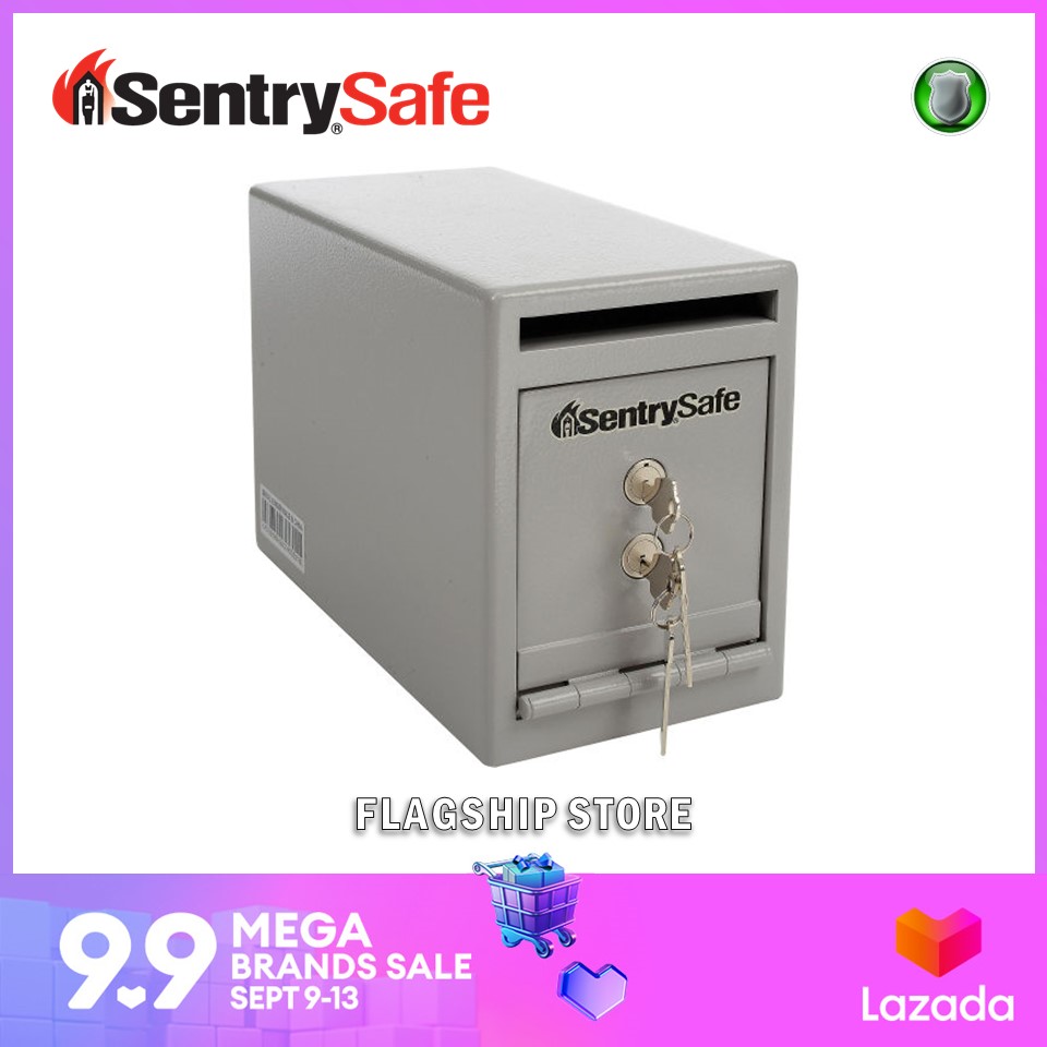 SENTRY SAFE UC-025K Under Counter Small Cash Depository Vault with Drop ...