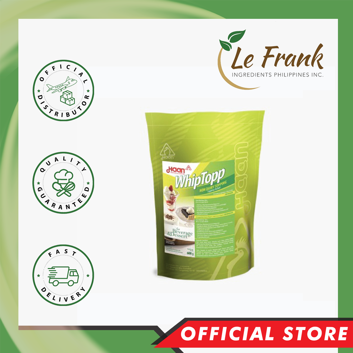 Haan Whiptopp Non Dairy Whipping Cream Mix Powder 600g | Lazada PH