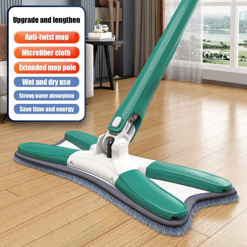 Multifunction Microfiber Mop 360° Rotatable With Squeezer Free Hand Wet ...