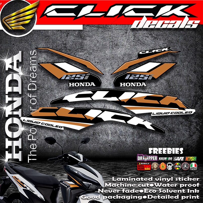 Ships immediately Honda Click 125i stock decals, sticker for Game ...