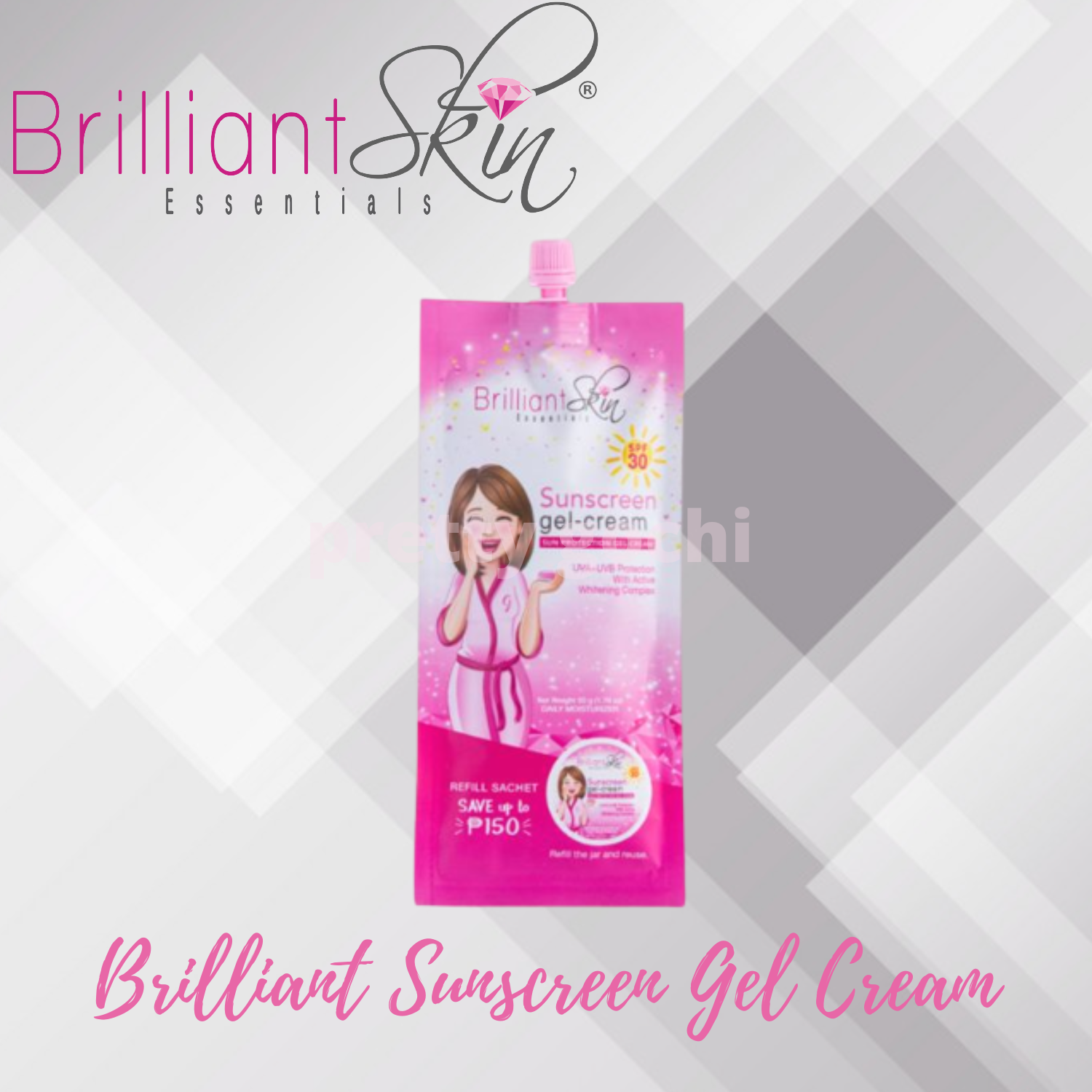Brilliant Skin Essentials SUNBLOCK SUNSCREEN GEL CREAM 50g SACHET ...