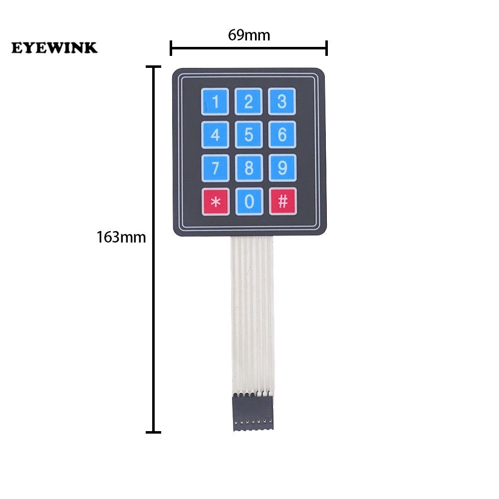 4x3 Matrix Array 12 Key Membrane Switch Keypad Keyboard 3*4 Control ...
