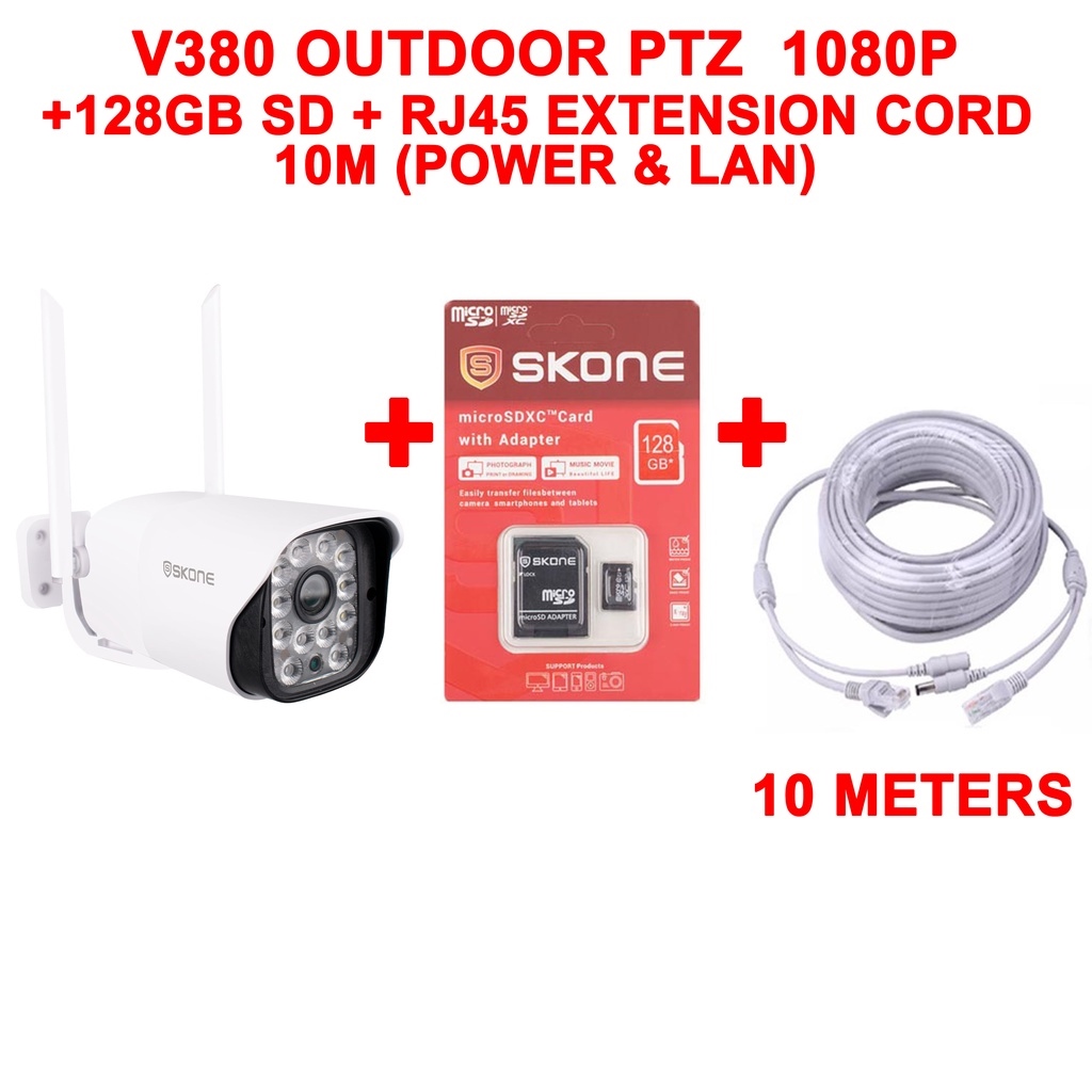 CCTV Camera Wireless Outdoor IP V380 PTZ Waterproof Night Vision SKONE ...
