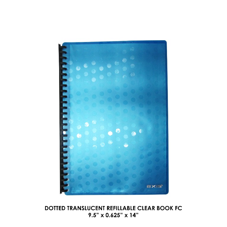 Clearbook Dotted Translucent Colored Long FC Folder Display Book ...