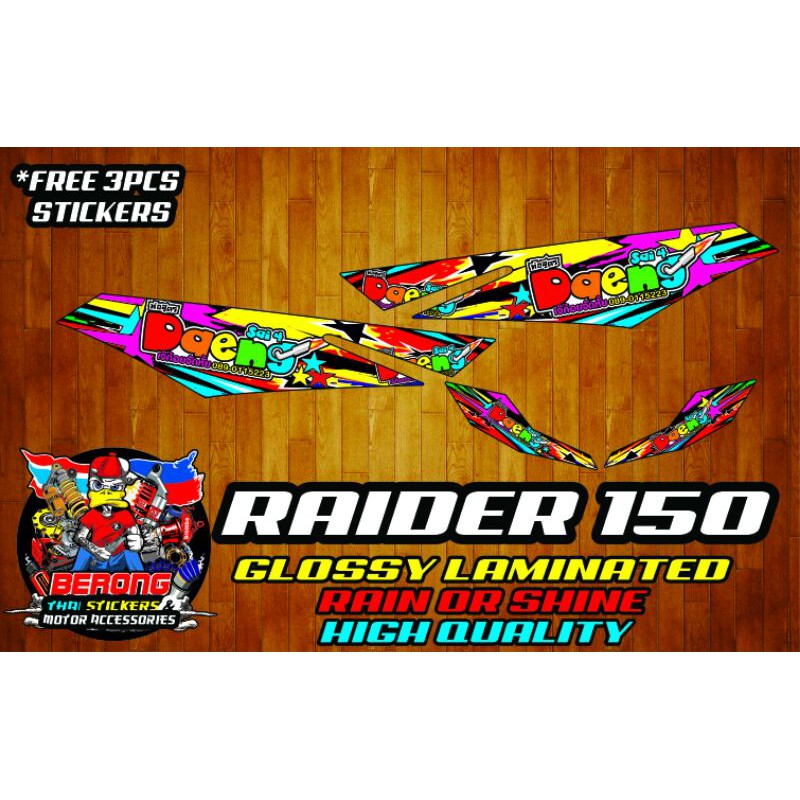 Raider 150 Fi Daeng Sai 4 Thai Decals | Lazada PH