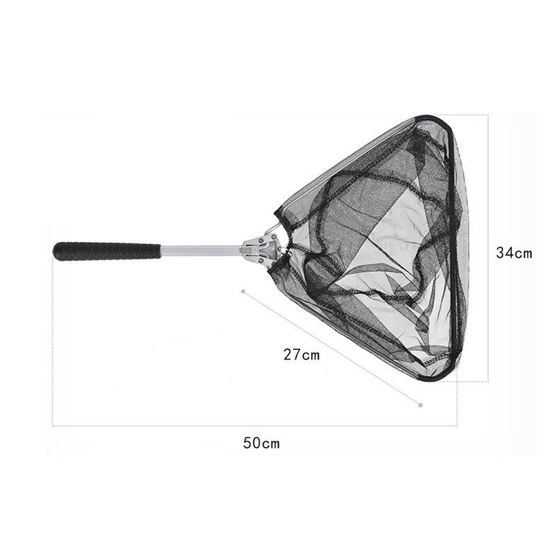 50cm Foldable Fishing Net Retractable Aluminum Alloy Fishing Net Pole ...