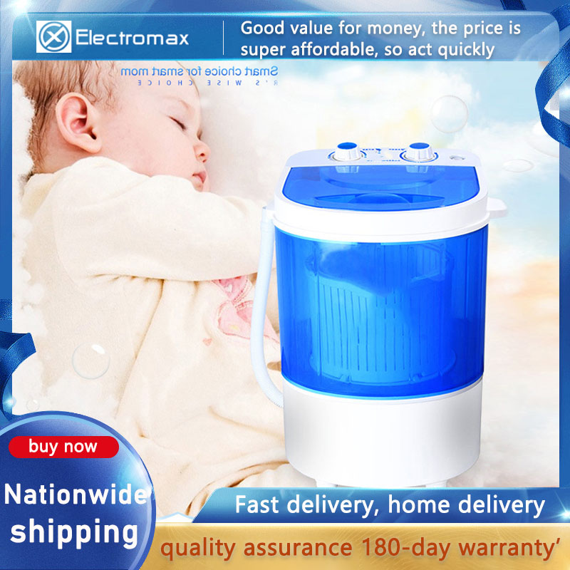 Elmax Duckling washing machine small double barrel baby semi-automatic ...