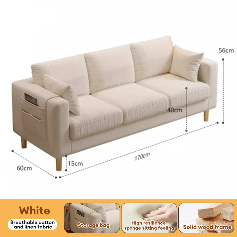 Ditto Simple and modern fabric sofa, small living room, double rental ...