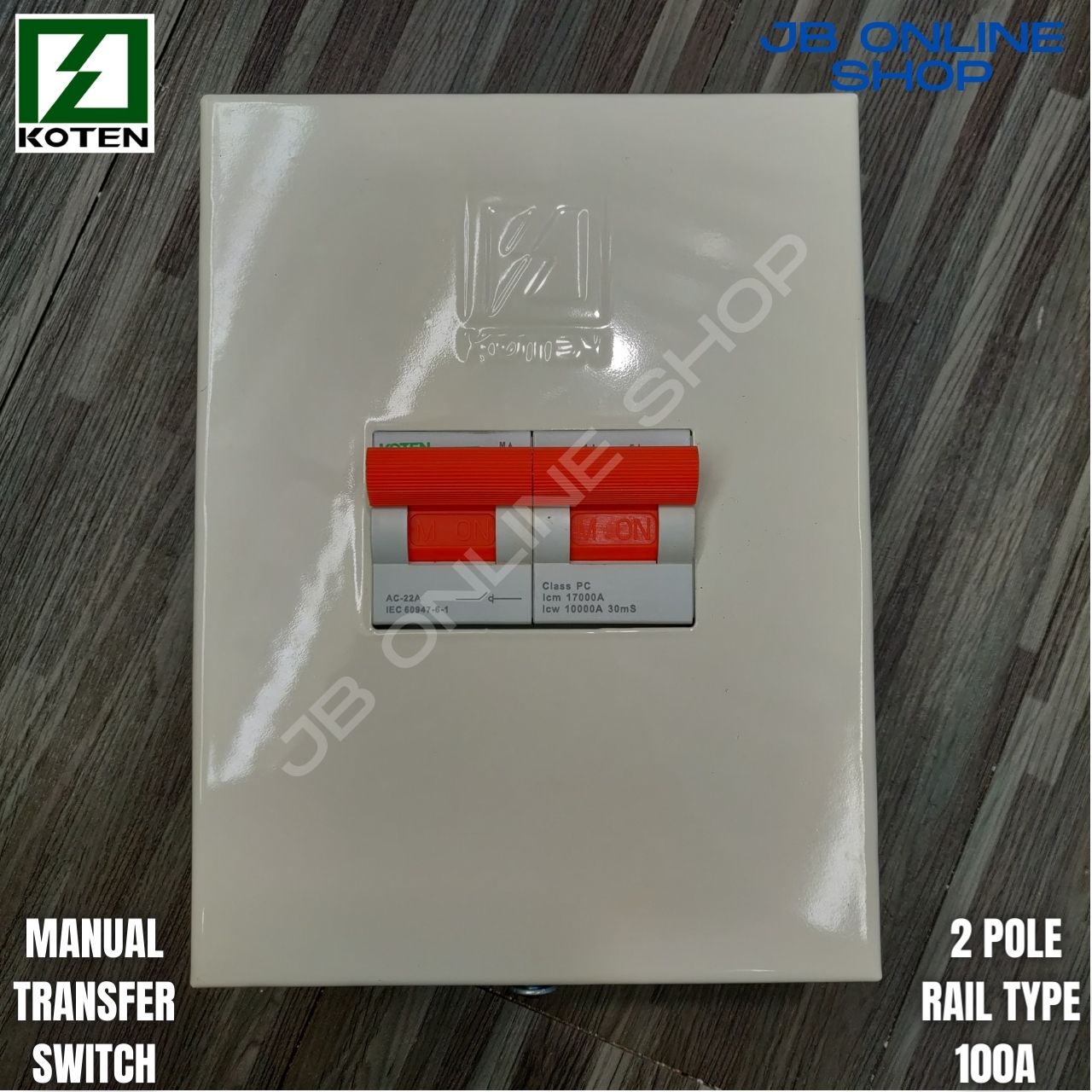 Koten Manual Transfer Switch Rail Type 100A 2 pole | Lazada PH